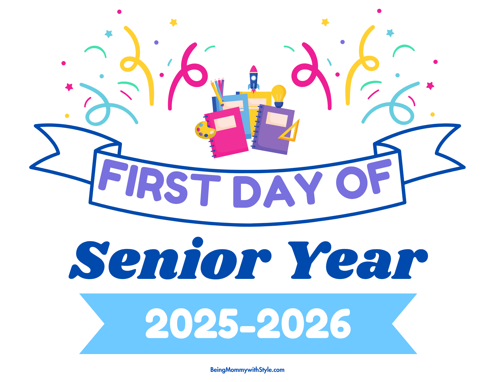 Back to School Printable Signs | Elementary, Middle, & High School for ...