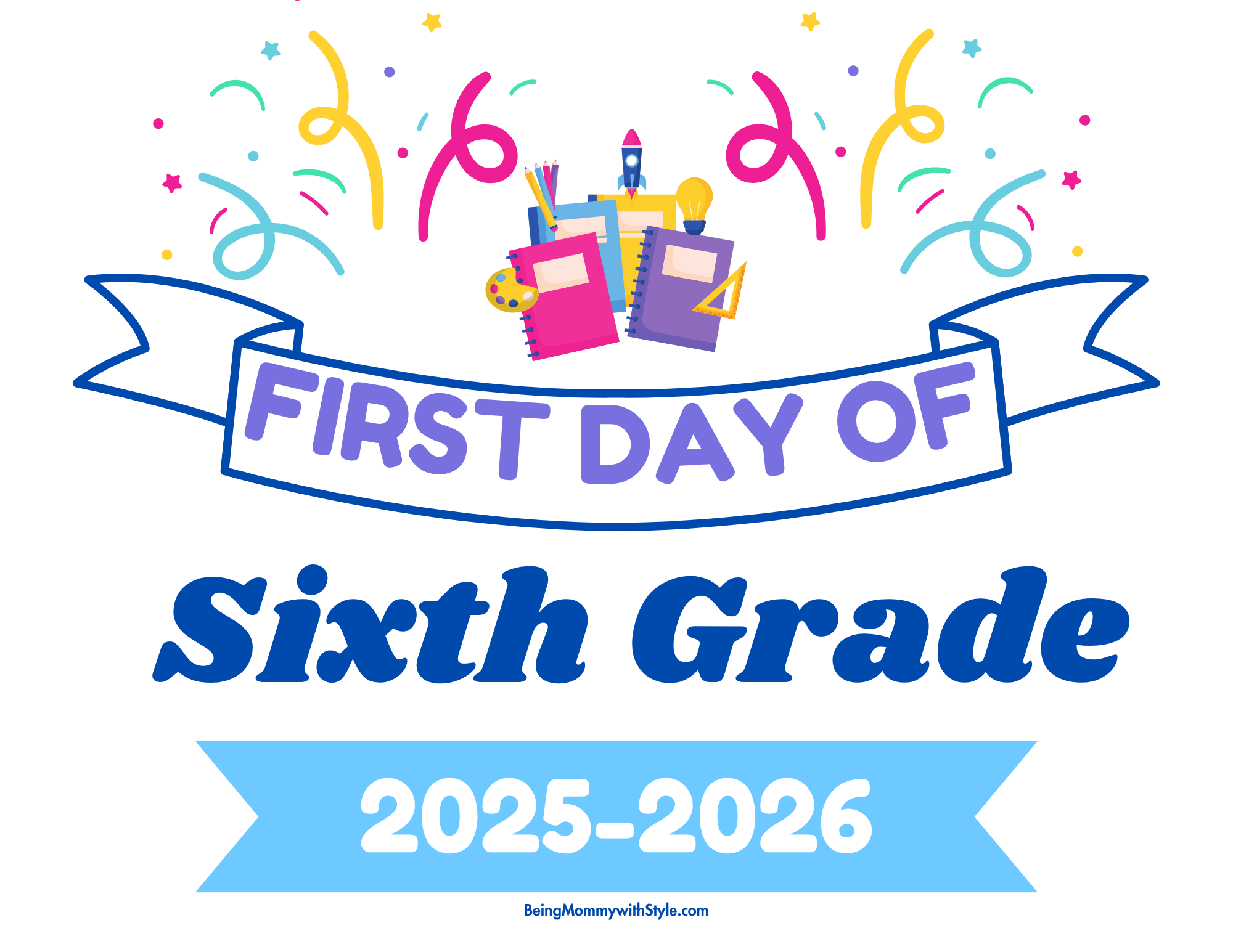 Back to School Printable Signs | Elementary, Middle, & High School for ...